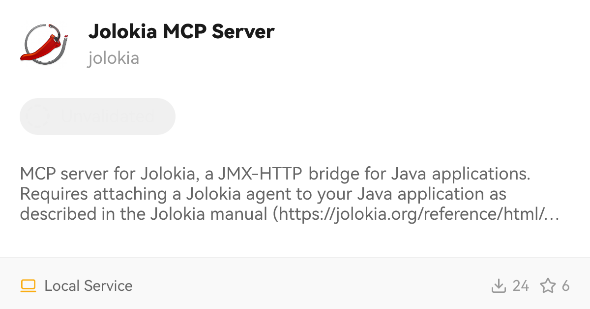 Jolokia MCP Server | MCP Servers · LobeHub