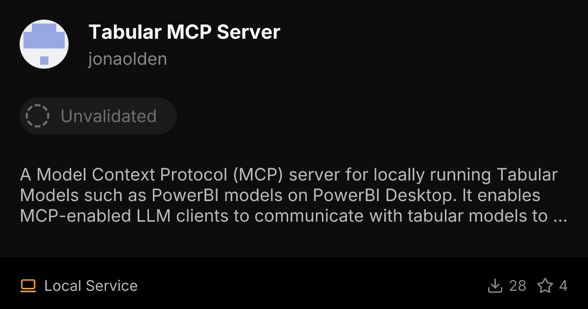 Tabular MCP Server | MCP Servers · LobeHub