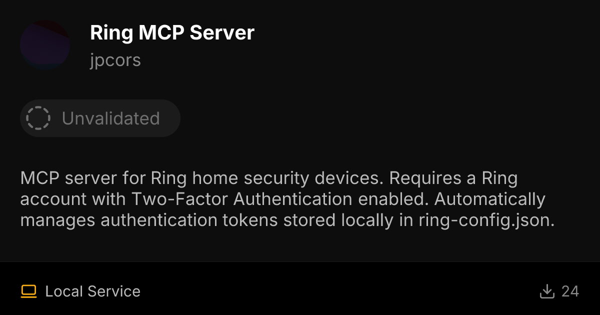 Ring MCP服务器 | MCP Servers · LobeHub
