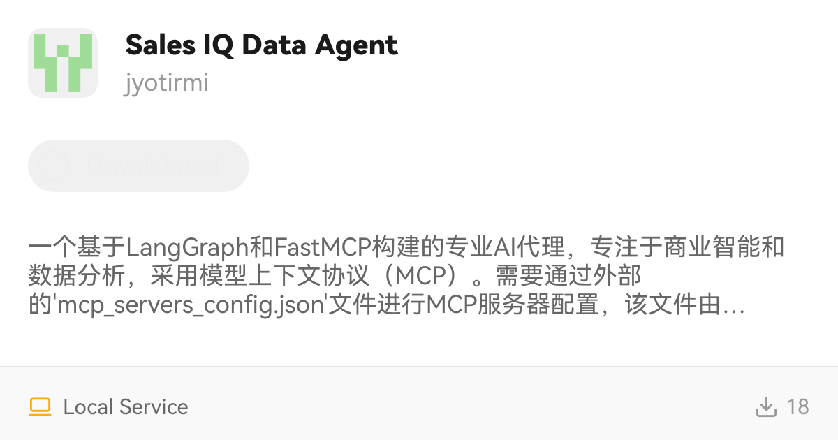 Sales IQ Data Agent | MCP Servers · LobeHub