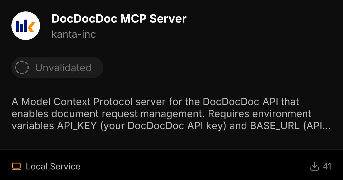 DocDocDoc MCP Server | MCP Servers · LobeHub