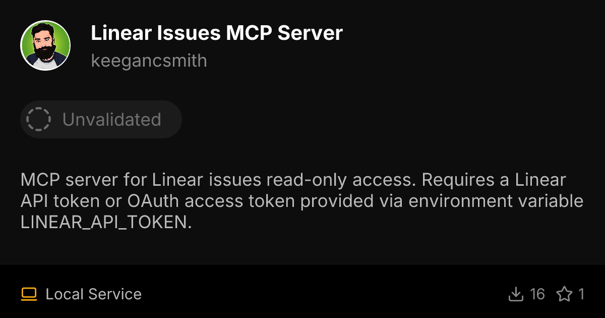 Linear Issues MCP Server | MCP Servers · LobeHub