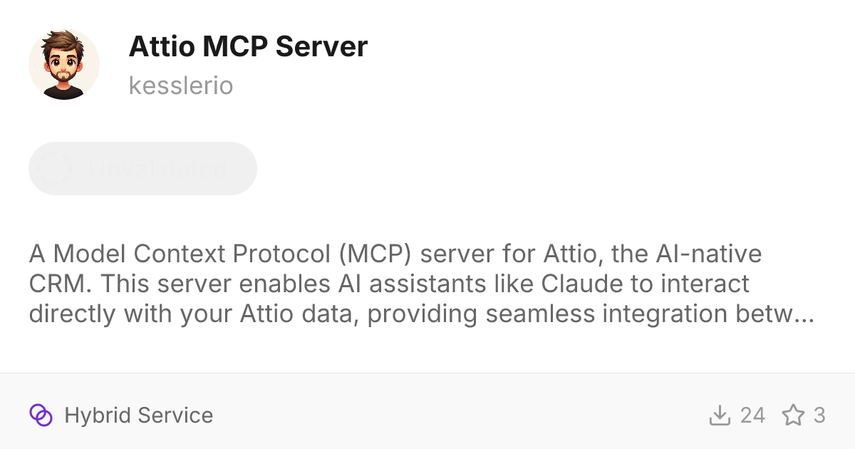 Attio MCP Server | MCP Servers · LobeHub