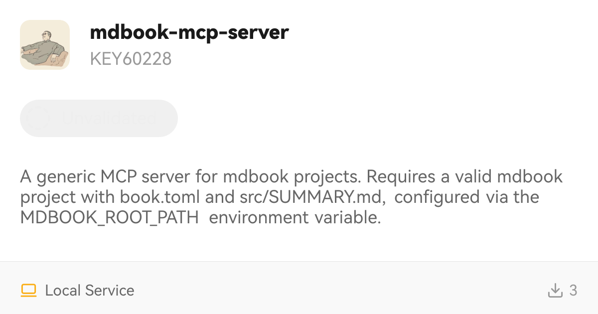 mdbook-mcp-server | MCP Servers · LobeHub