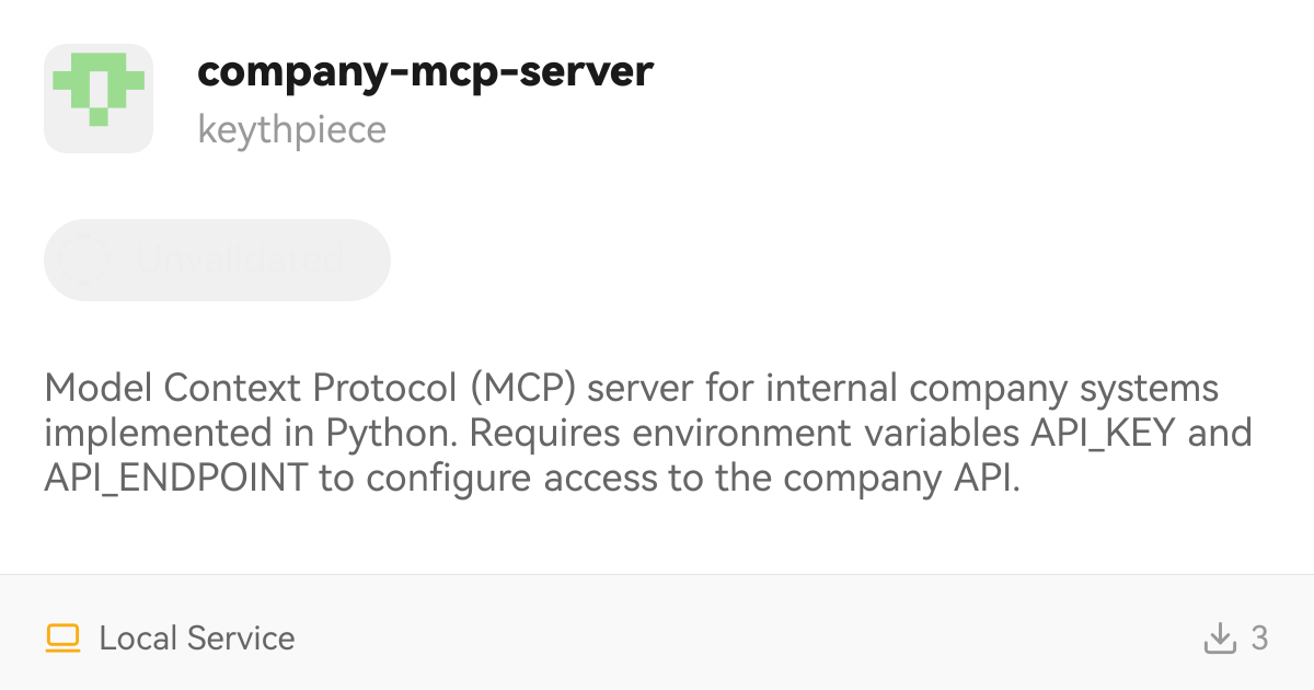 company-mcp-server | MCP Servers · LobeHub