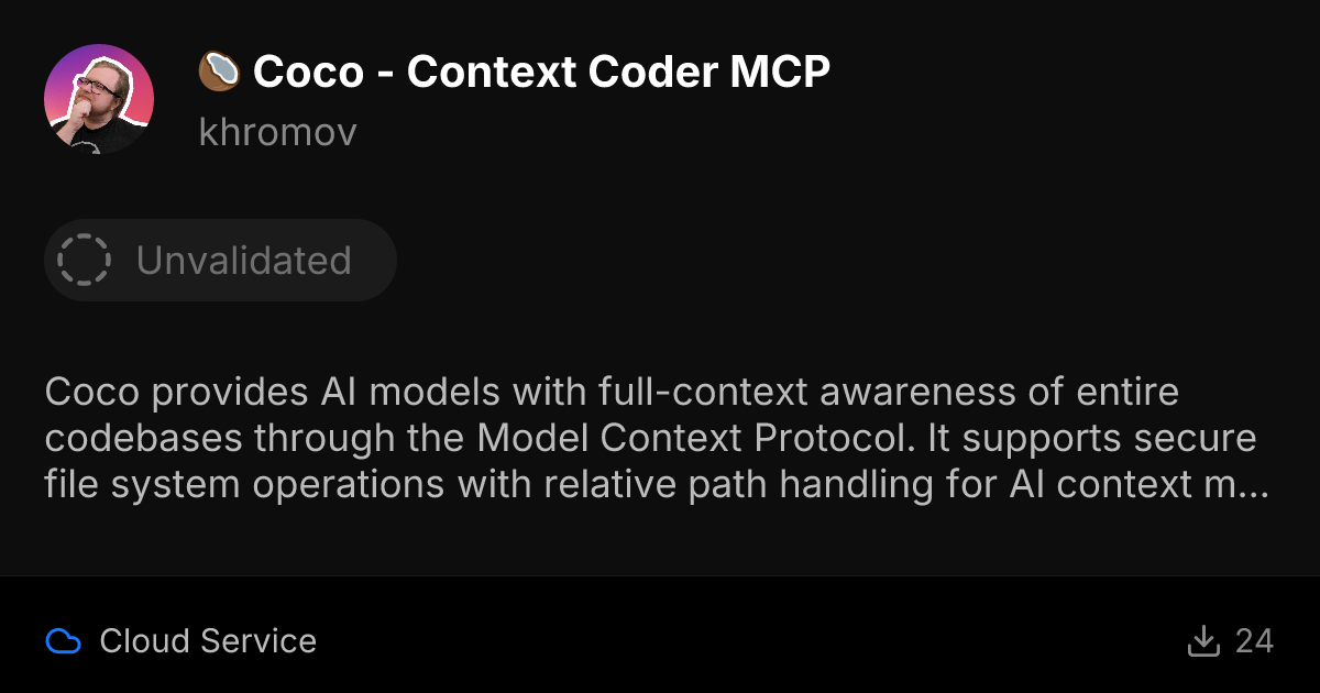 🥥 Coco - Context Coder MCP | MCP Se... · LobeHub