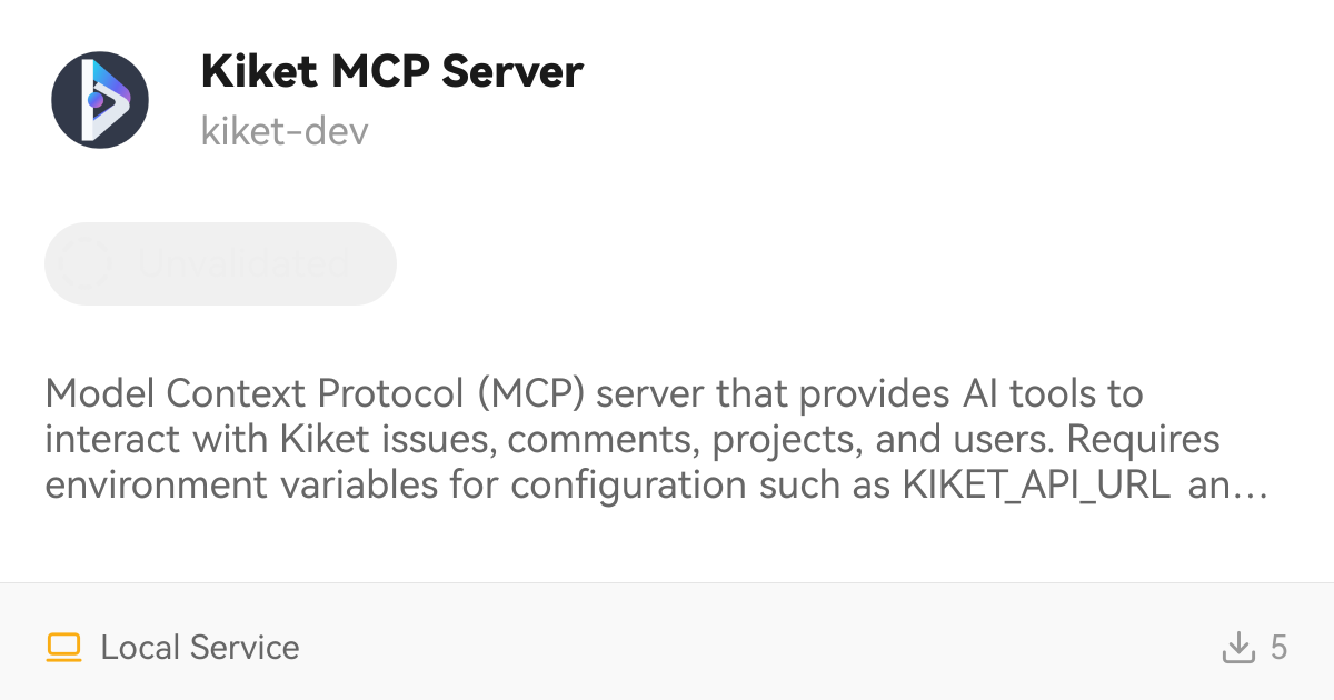 Serveur MCP Kiket | MCP Servers · LobeHub