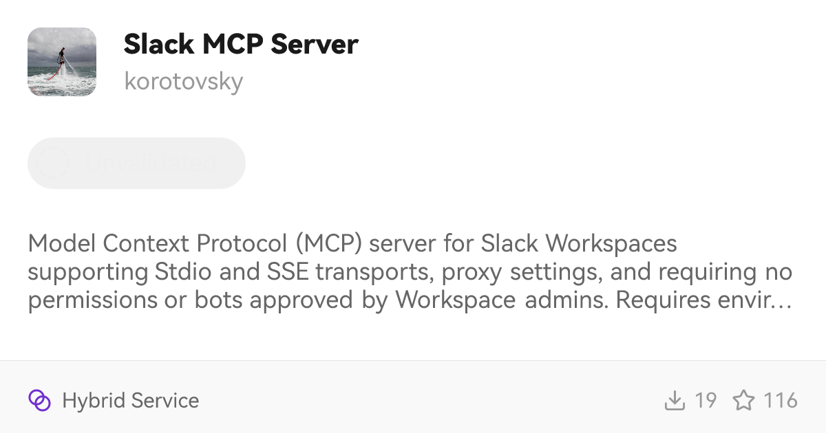 Slack MCP Server | MCP Servers · LobeHub