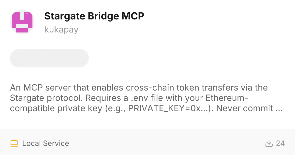 Stargate Bridge MCP | MCP Servers · LobeHub