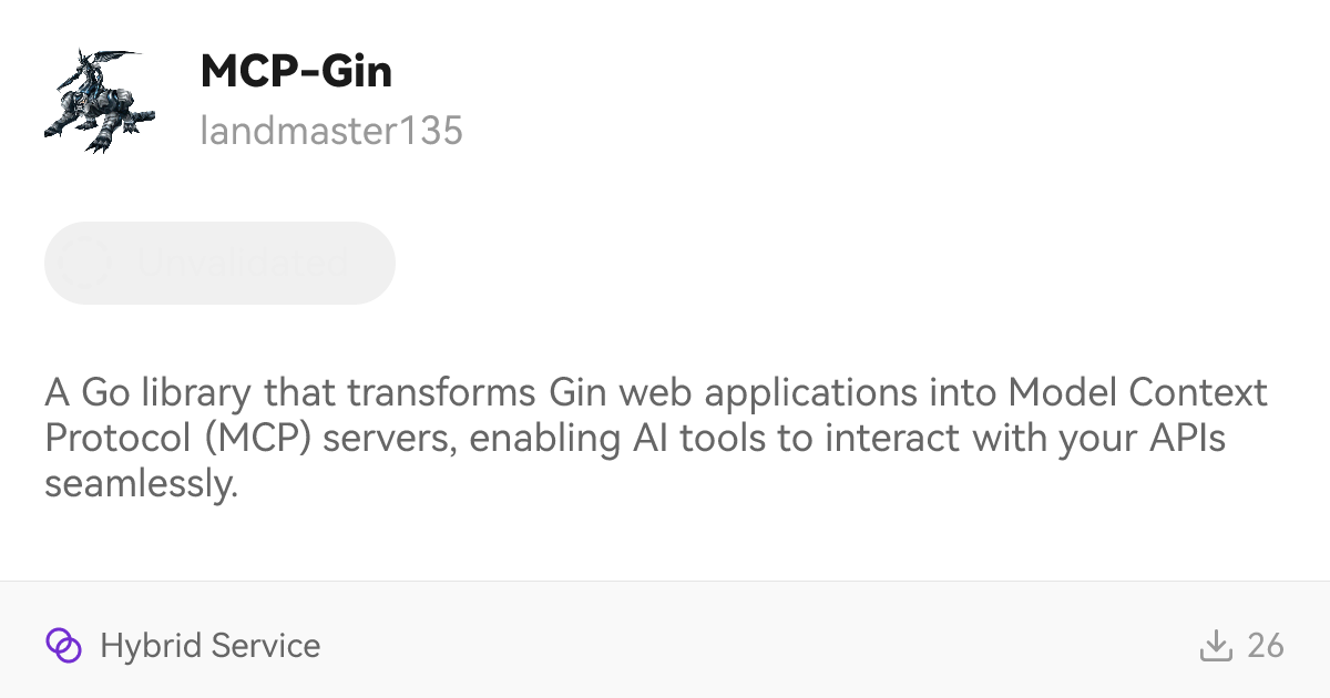 MCP-Gin | MCP Servers · LobeHub