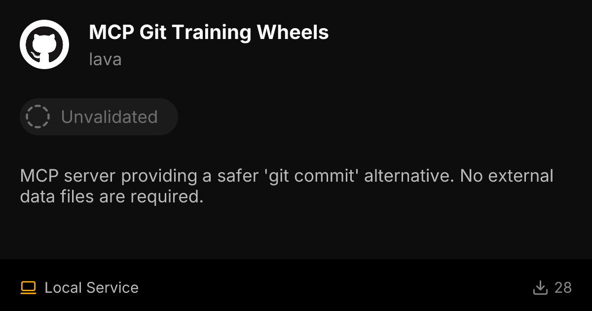 MCP Git Training Wheels | MCP Servers · LobeHub