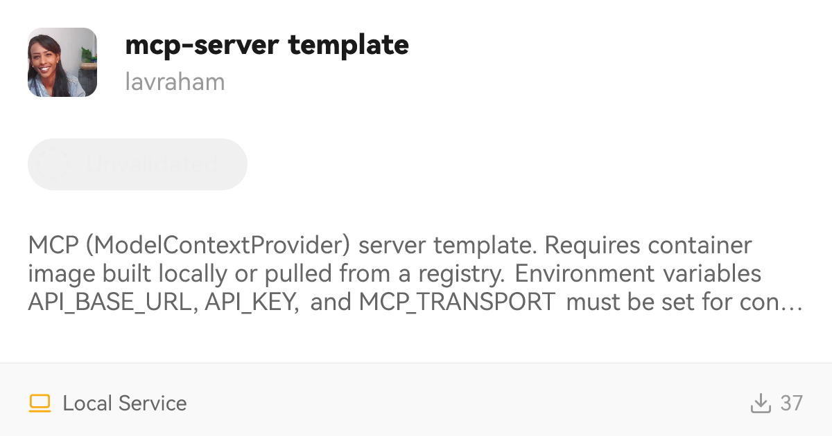 mcp-server template | MCP Servers · LobeHub
