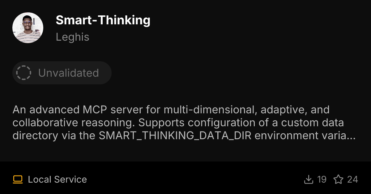 Smart-Thinking | MCP Servers · LobeHub