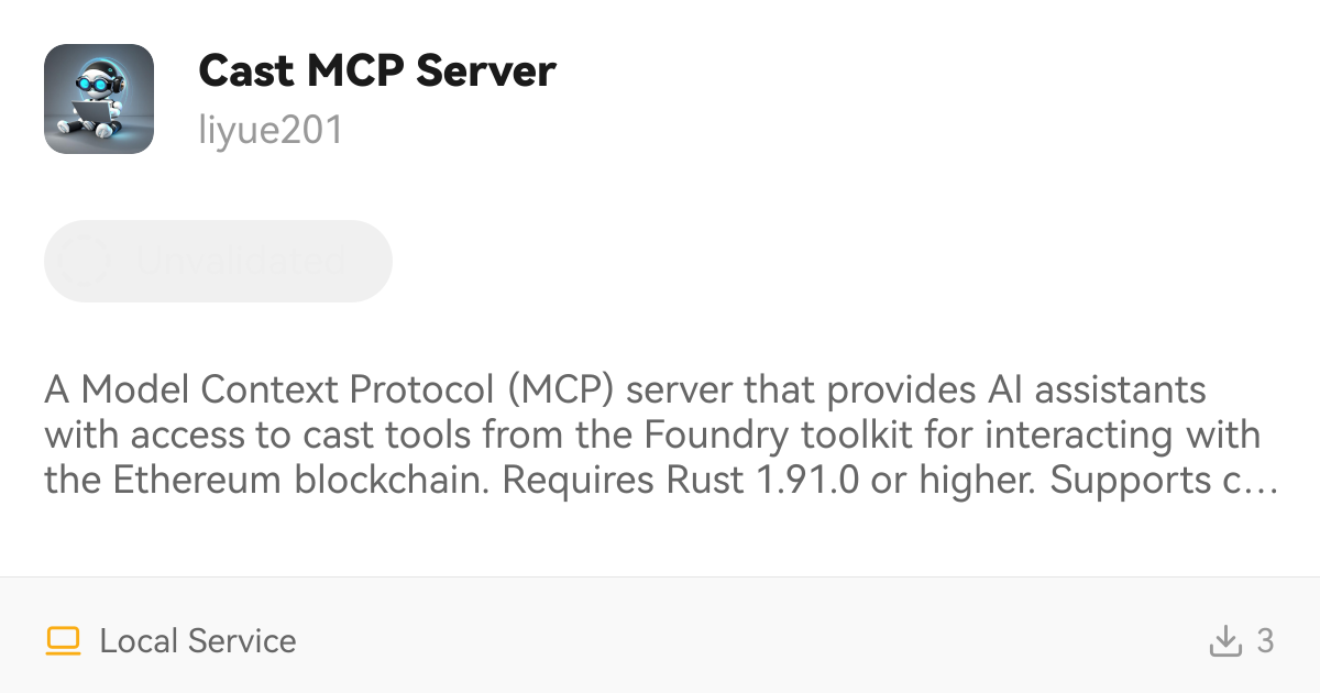 Cast MCP 服务器 | MCP Servers · LobeHub
