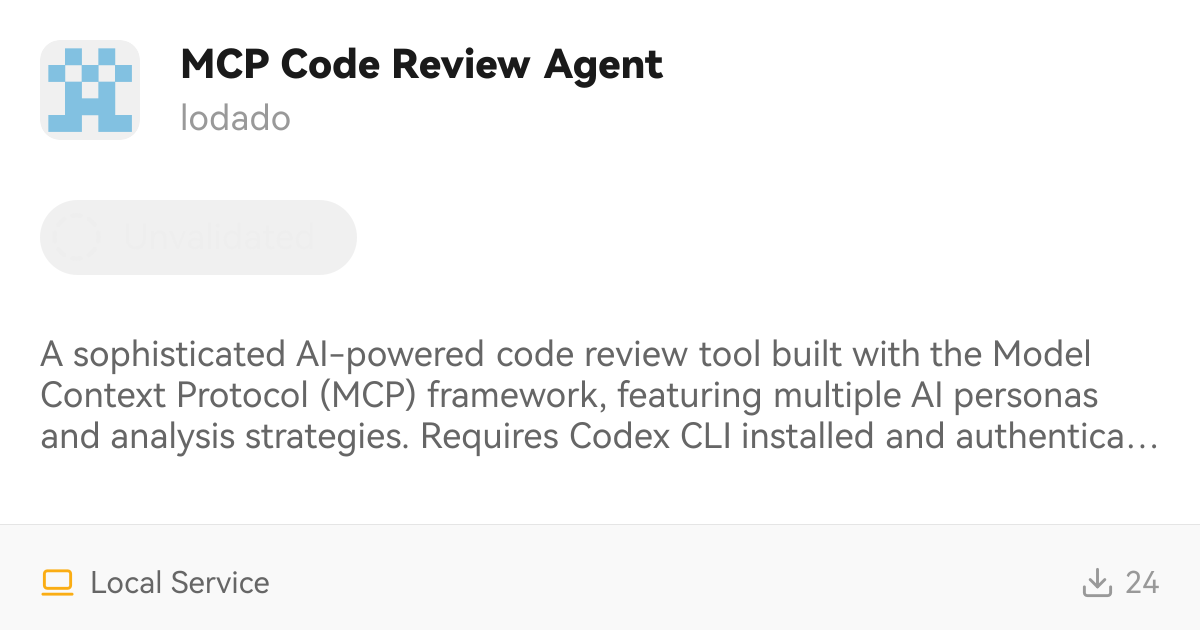 MCP Code Review Agent | MCP Servers · LobeHub