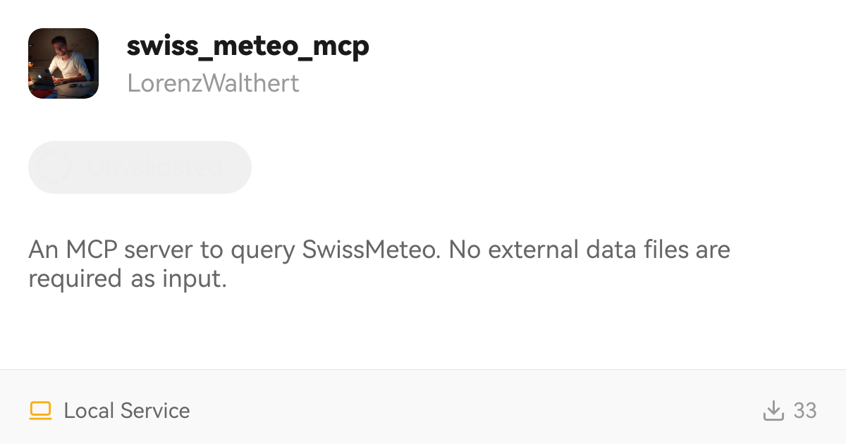 swiss_meteo_mcp | MCP Servers · LobeHub