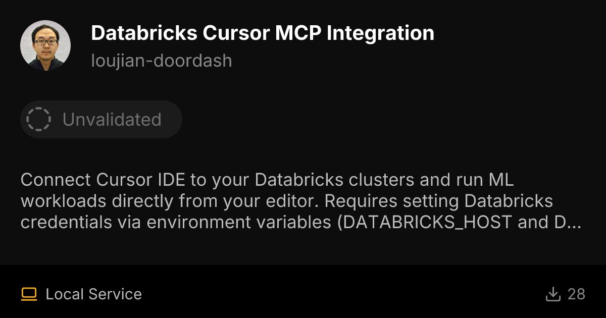 Databricks Cursor MCP 集成 | MCP Servers · LobeHub