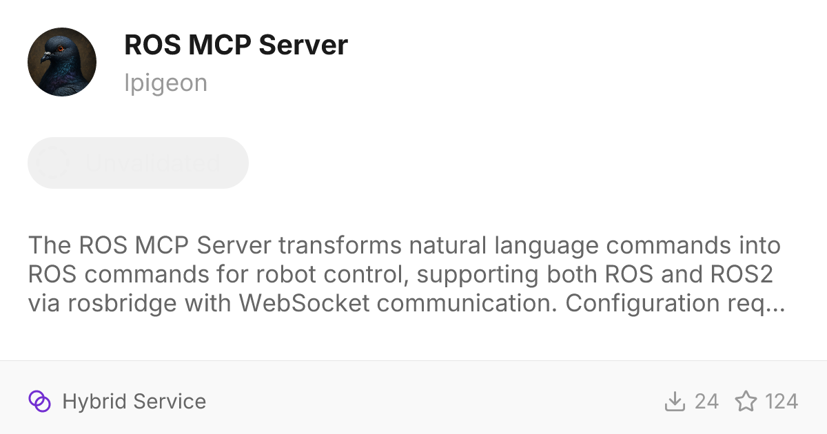 ROS MCP Server | MCP Servers · LobeHub