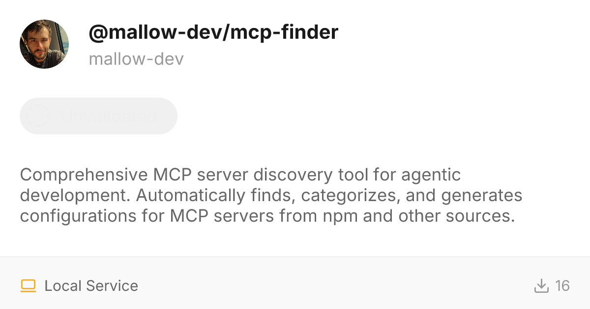 @mallow-dev/mcp-finder | MCP Servers · LobeHub