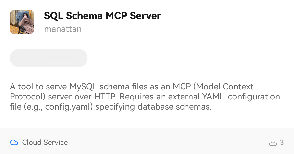 SQL Schema MCP Server | MCP Servers · LobeHub