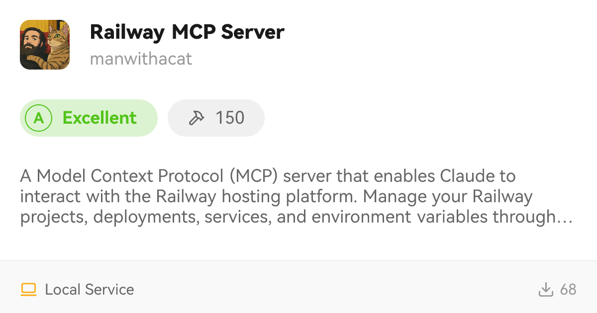 Railway MCP Server | MCP Servers · LobeHub