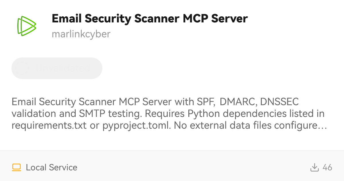 Email Security Scanner MCP Server | ... · LobeHub
