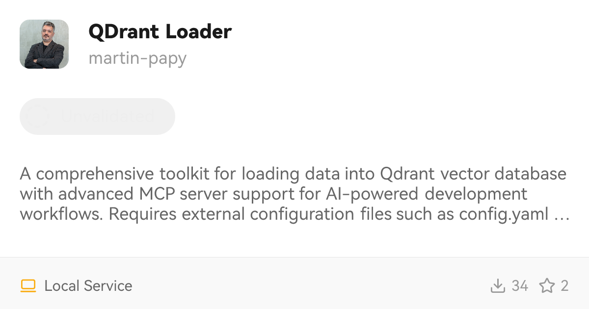 QDrant Loader | MCP Servers · LobeHub
