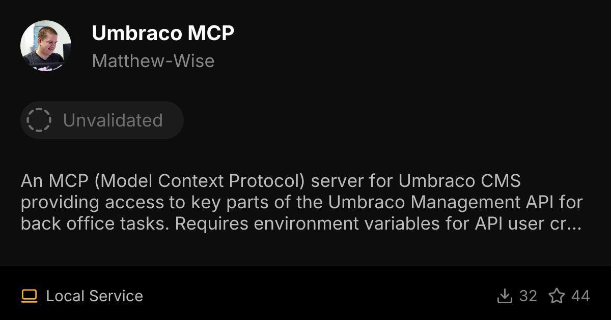 Umbraco MCP | MCP Servers · LobeHub