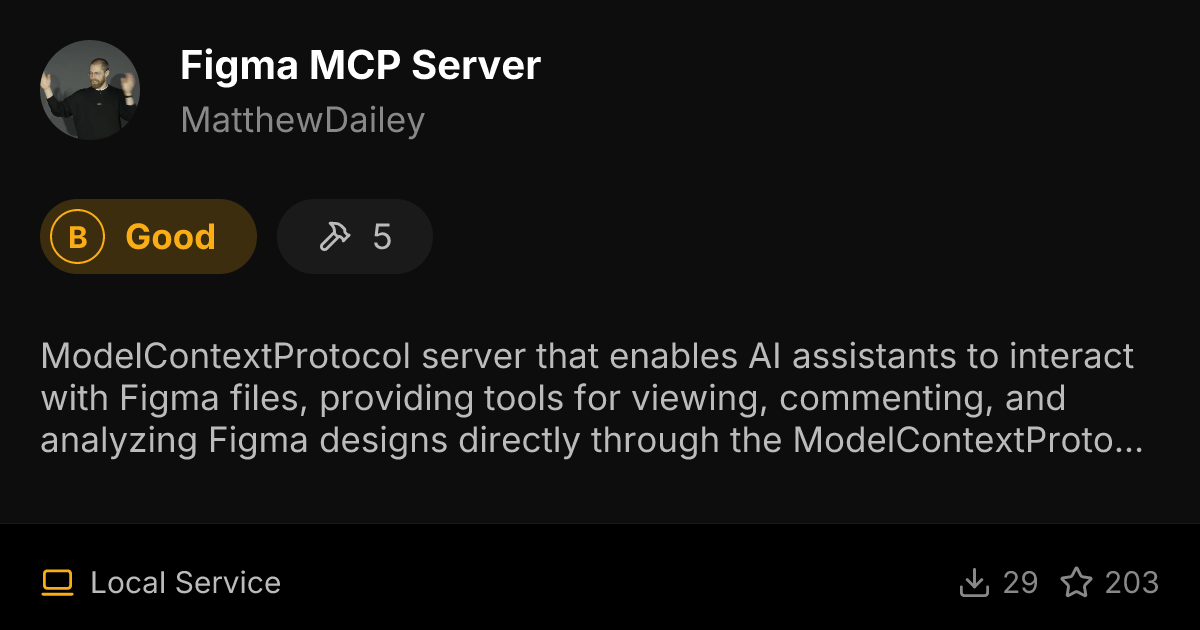 Figma MCP Server | MCP Servers · LobeHub