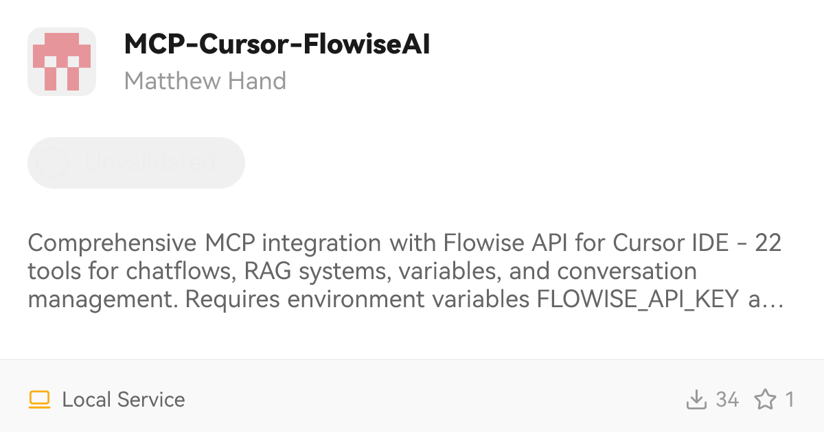 MCP-Cursor-FlowiseAI | MCP Servers · LobeHub