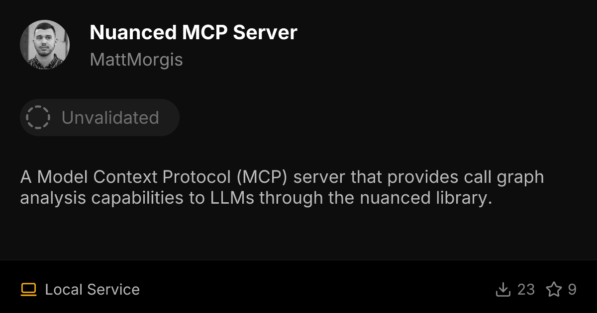 Nuanced MCP Server | MCP Servers · LobeHub