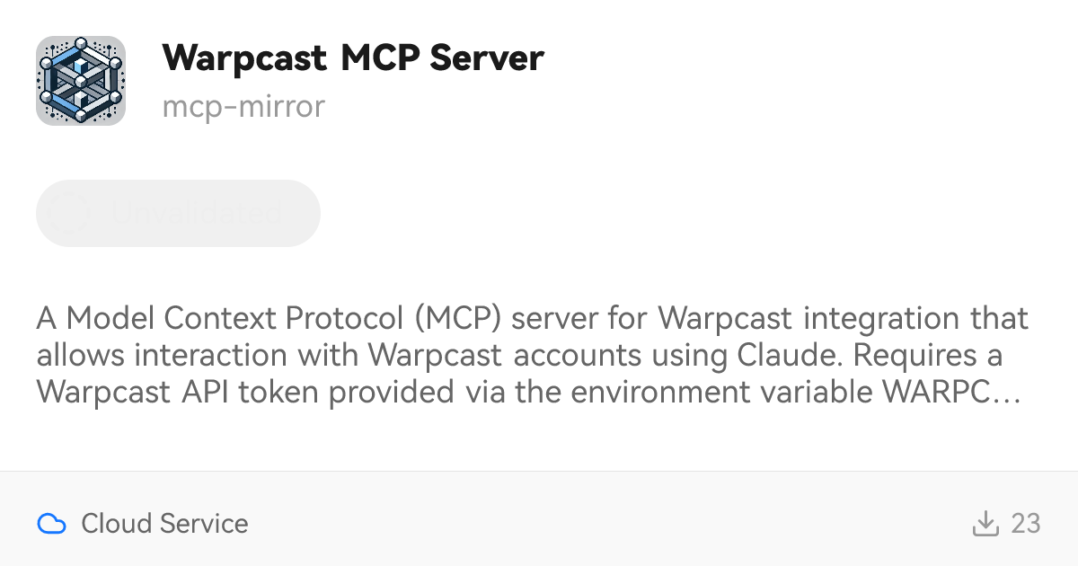 Warpcast MCP Server | MCP Servers · LobeHub