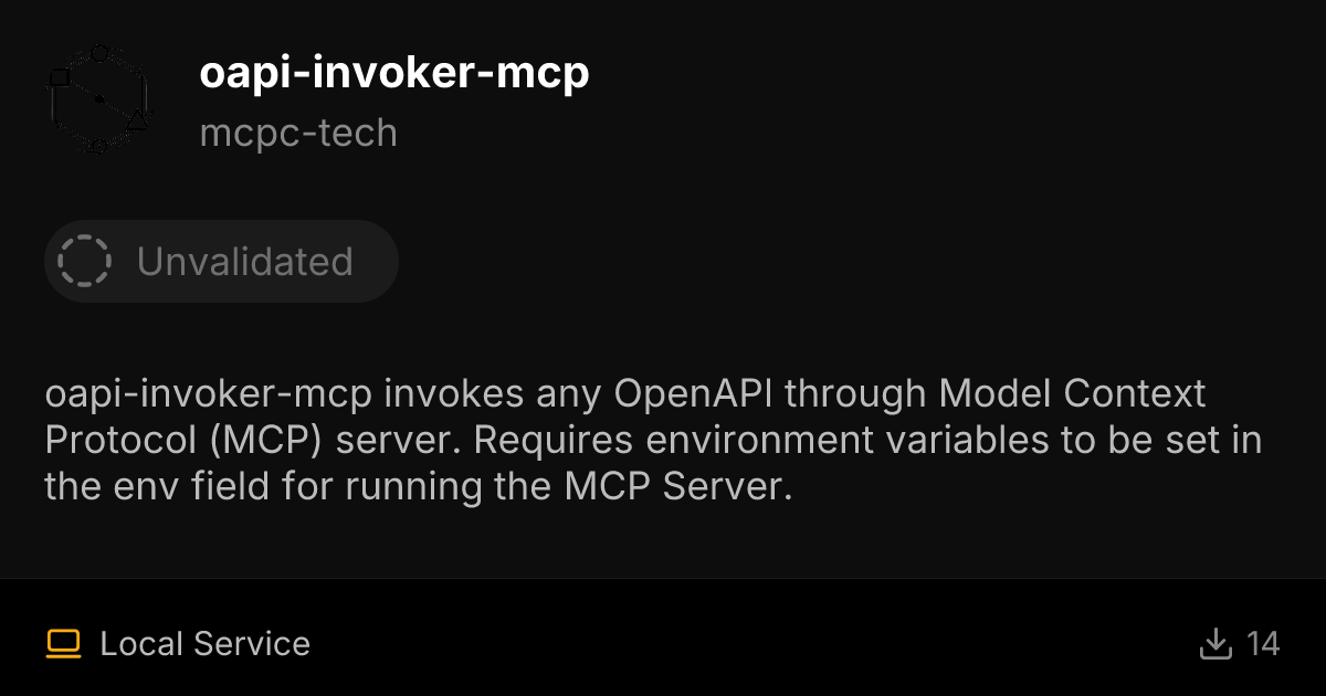 oapi-invoker-mcp | MCP Servers · LobeHub