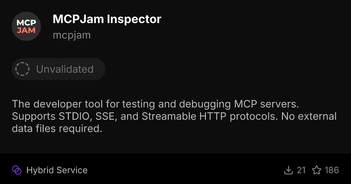 MCPJam Inspector | MCP Servers · LobeHub