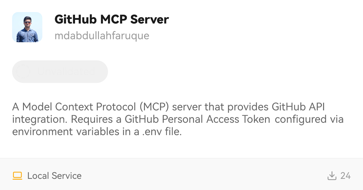 GitHub MCP Server | MCP Servers · LobeHub