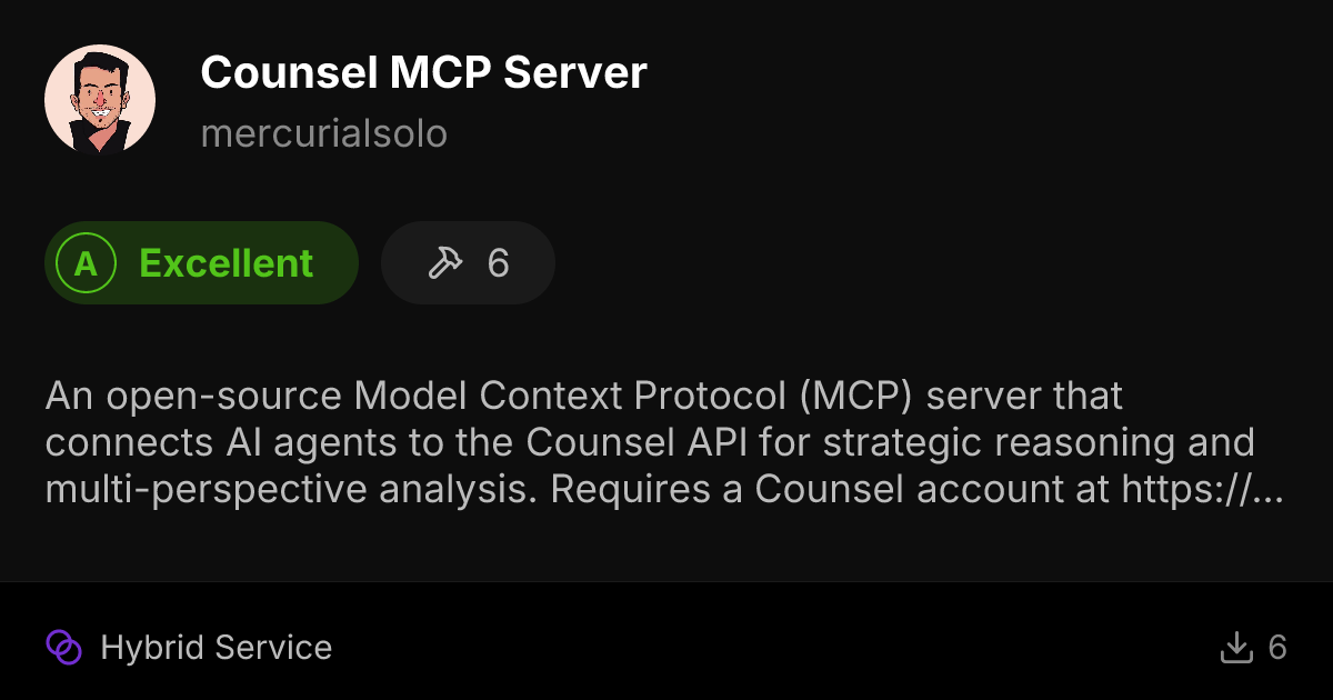 Counsel MCP Server | MCP Servers · LobeHub