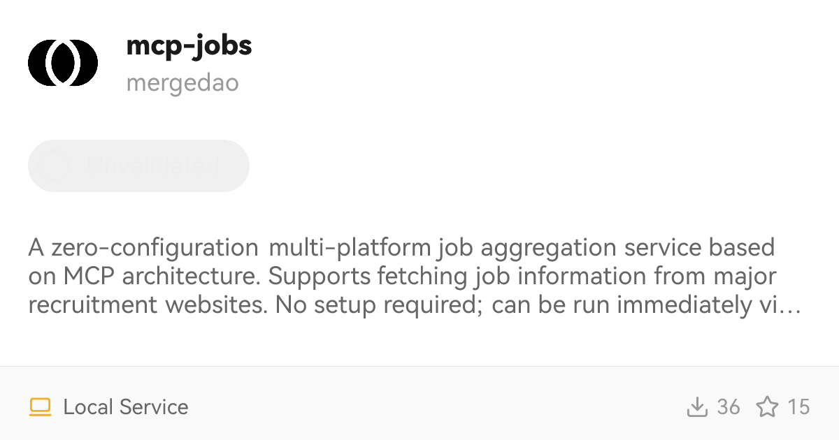 mcp-jobs | MCP Servers · LobeHub