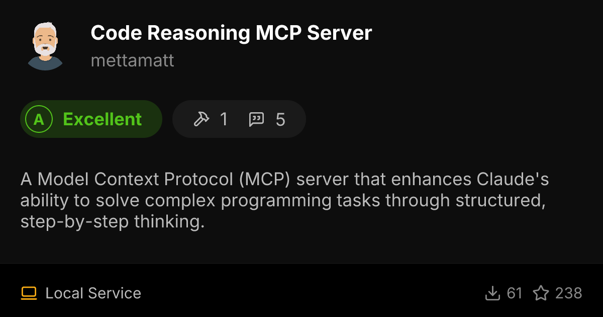 Code Reasoning MCP Server | MCP Servers · LobeHub
