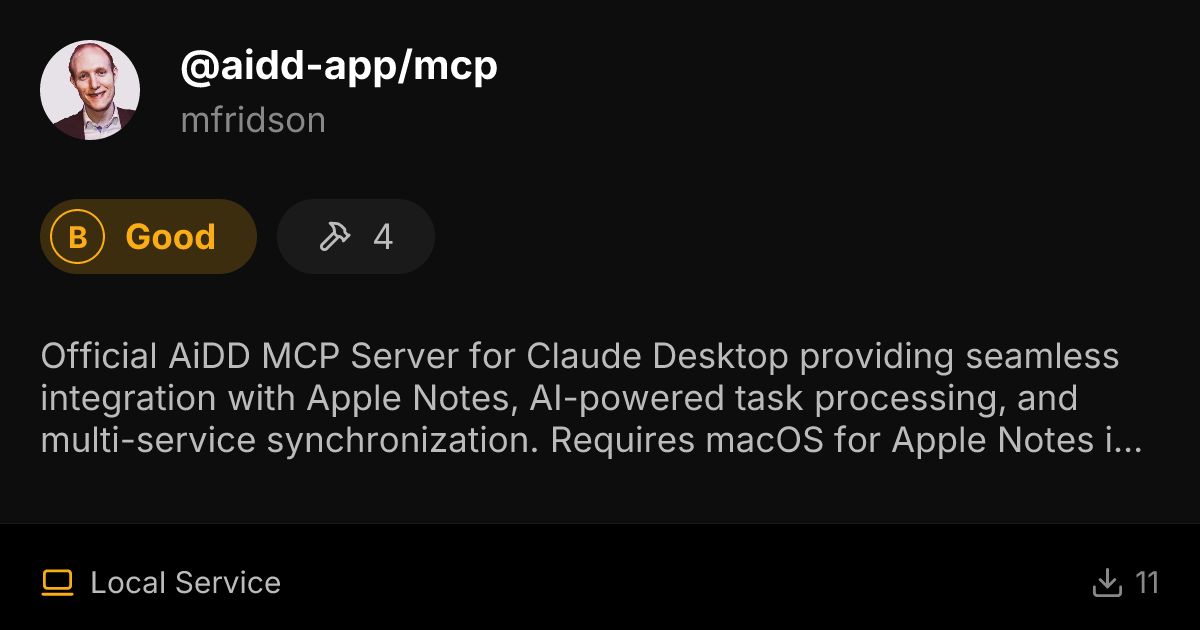 @aidd-app/mcp | MCP Servers · LobeHub
