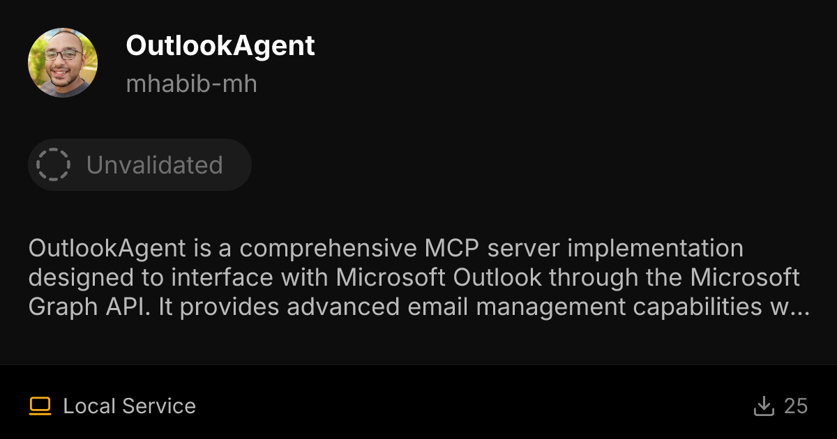 OutlookAgent | MCP Servers · LobeHub