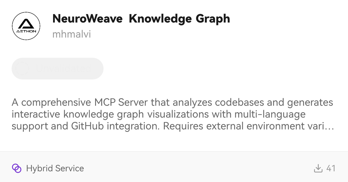 NeuroWeave Knowledge Graph | MCP Ser... · LobeHub
