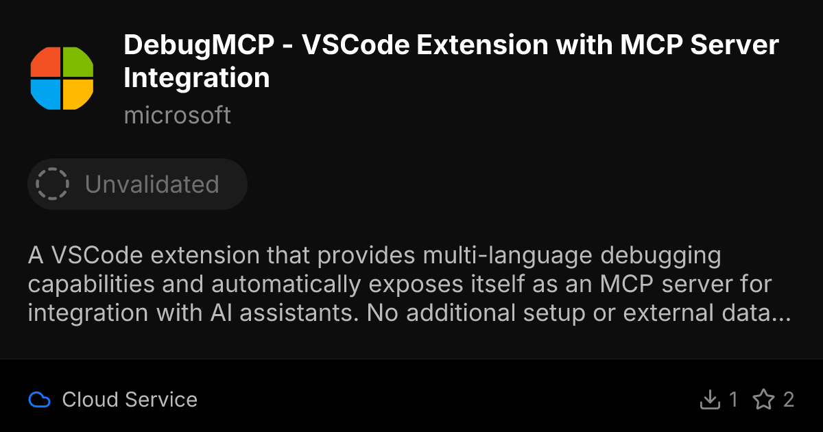 DebugMCP - VSCode Extension with MCP... · LobeHub