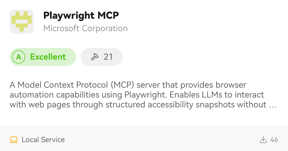 Playwright MCP | MCP Servers · LobeHub