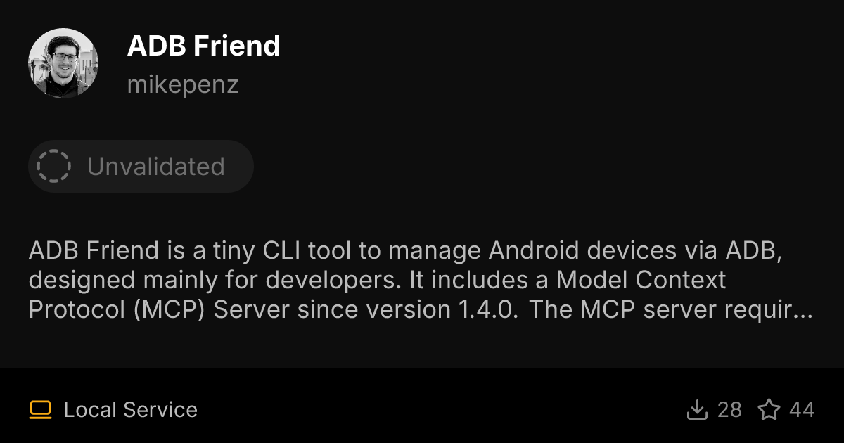 ADB Friend | MCP Servers · LobeHub