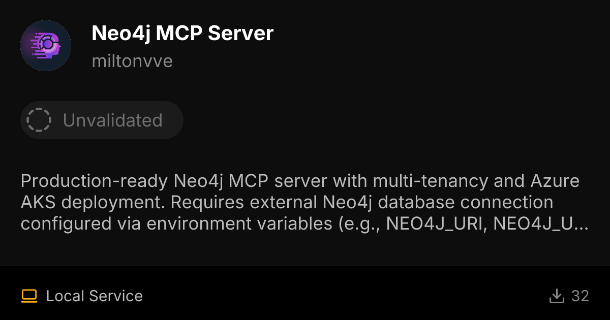 Neo4j MCP Server | MCP Servers · LobeHub