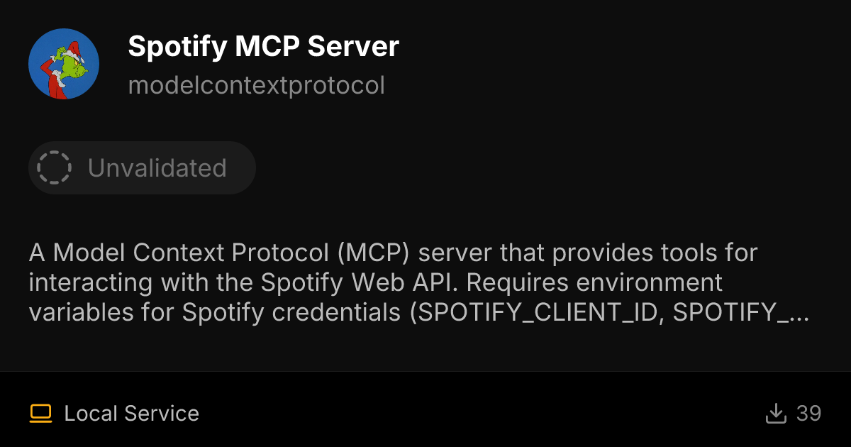 Spotify MCP Server | MCP Servers · LobeHub