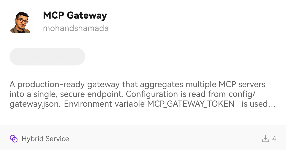 MCP Gateway | MCP Servers · LobeHub