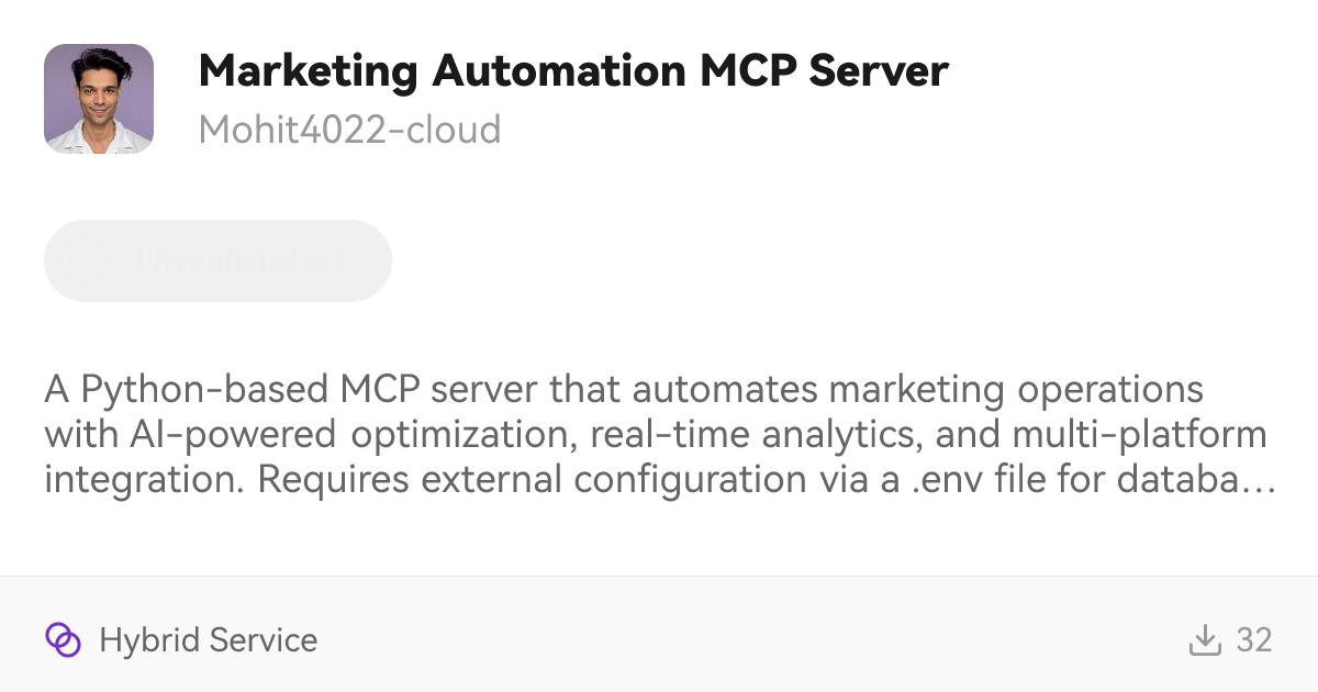 Marketing Automation MCP Server | MC... · LobeHub