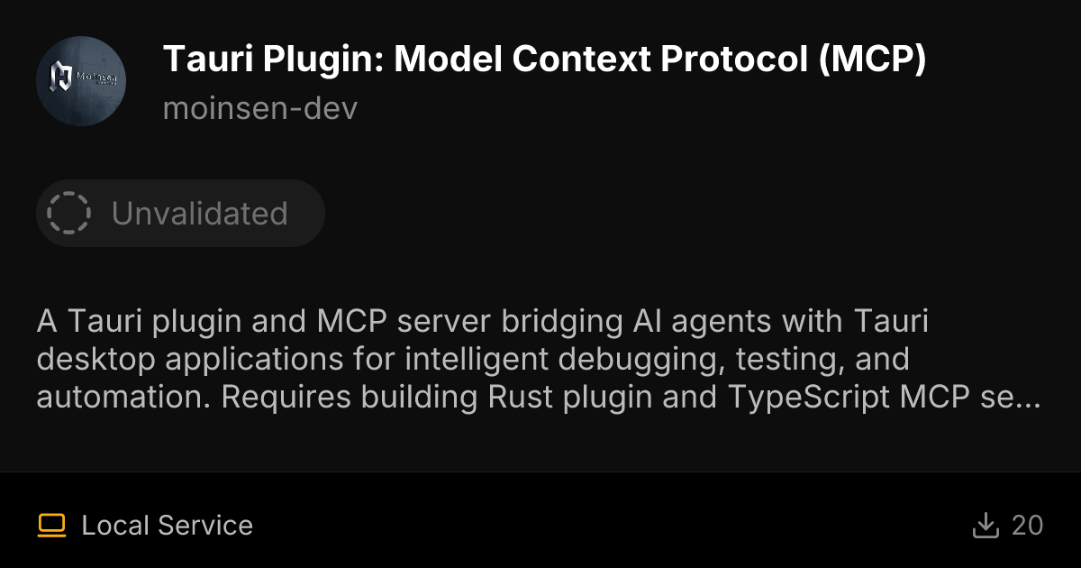 Tauri Plugin: Model Context Protocol... · LobeHub