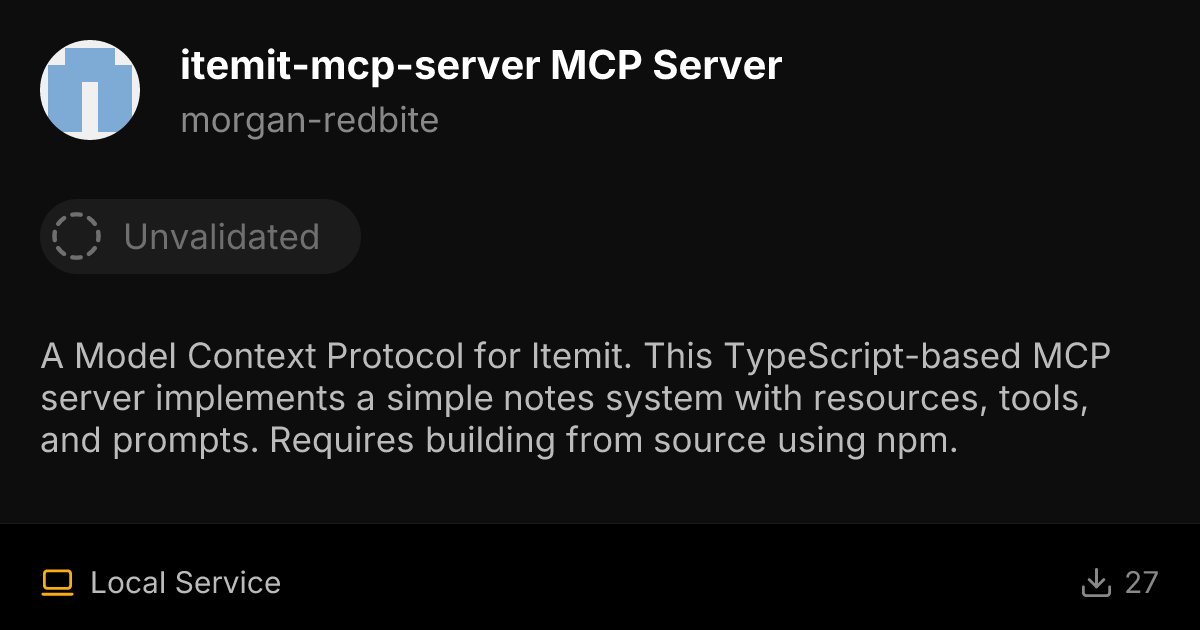 itemit-mcp-server MCP Server | MCP S... · LobeHub